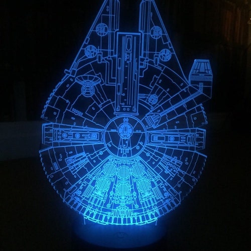 Millennium Falcon 3d Led Lamp vector Fileinstant | Etsy