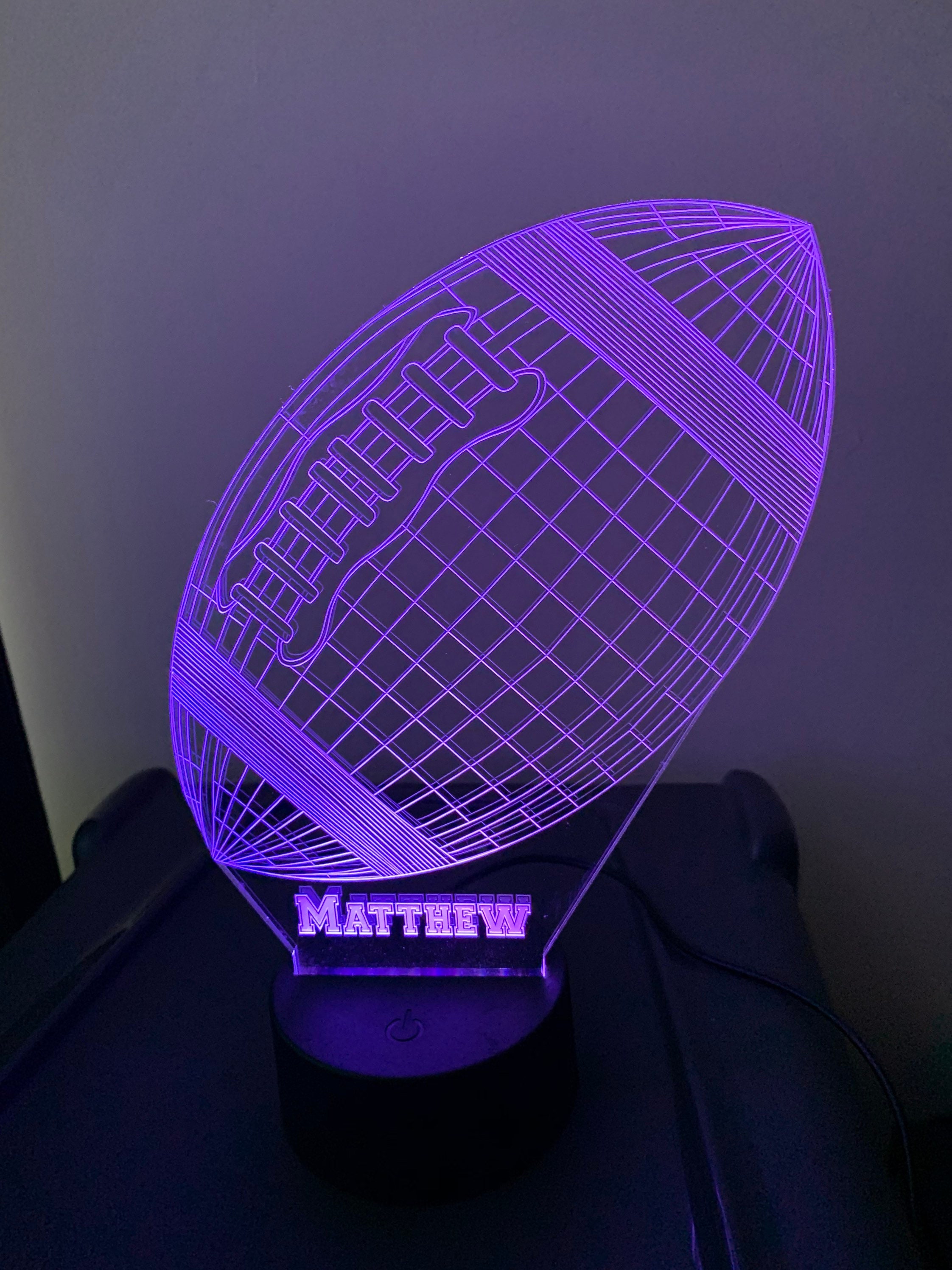 Rugby 3d Lamp, Night Light For Boys, Bedside 7 Colors Change, バーゲンセール