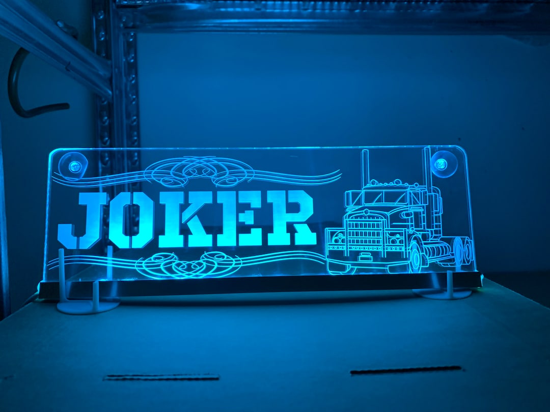 Personalised 12V Truck Lorry Interior Engraved Usb Led Light New App ...