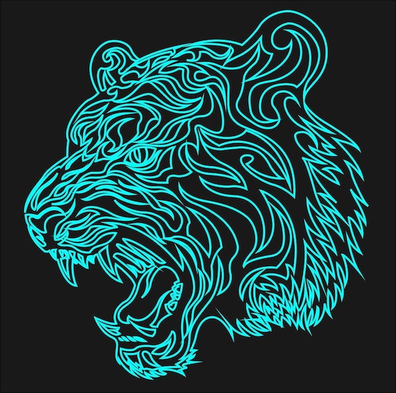 3d Neon Tiger