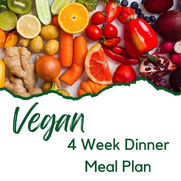 4 Week Dinner Plan - Etsy