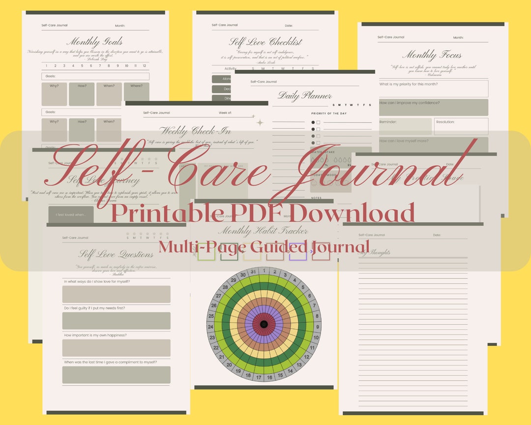 Self-care Journal | Digital Download | PDF | Personal Growth ...