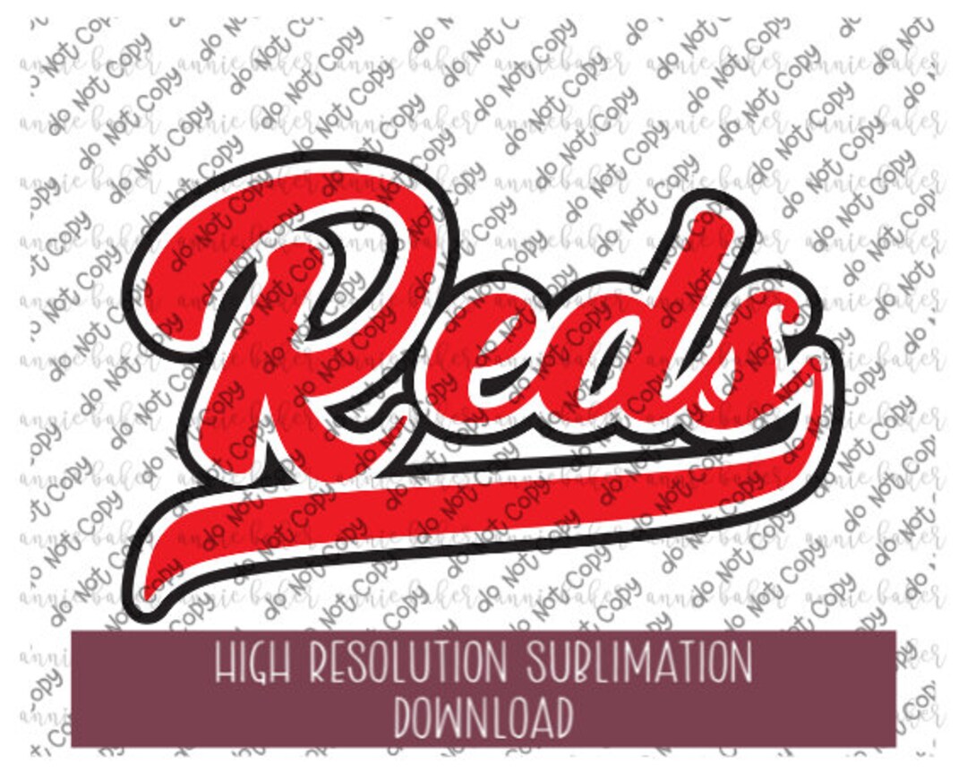 Reds Baseball PNG - Sublimation Design - Sublimation Download - Team ...