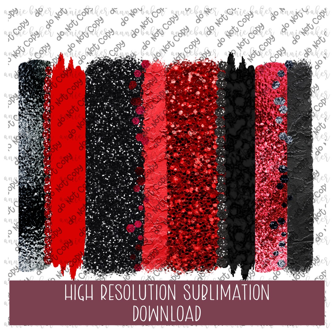 Red Black Glitter Background Brushstroke PNG - Ready to Print ...