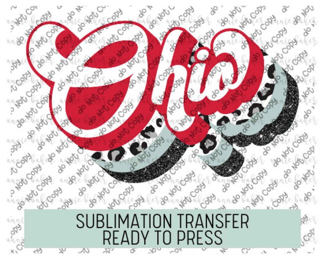 Ohio Leopard Glitter School Mascot School Spirit - Etsy