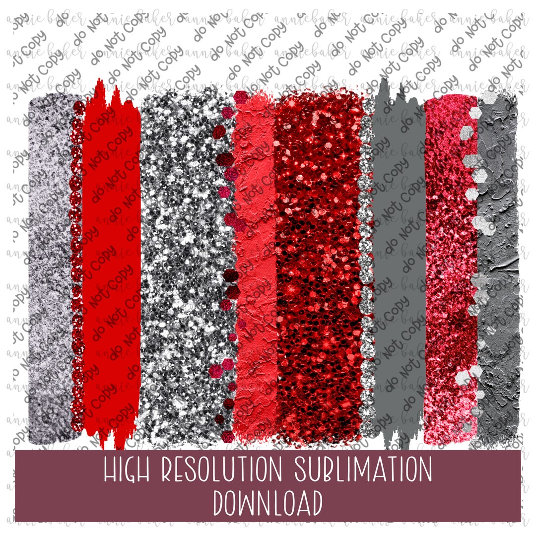 Red/silver Glitter Background Brushstroke PNG - Ready to Print ...