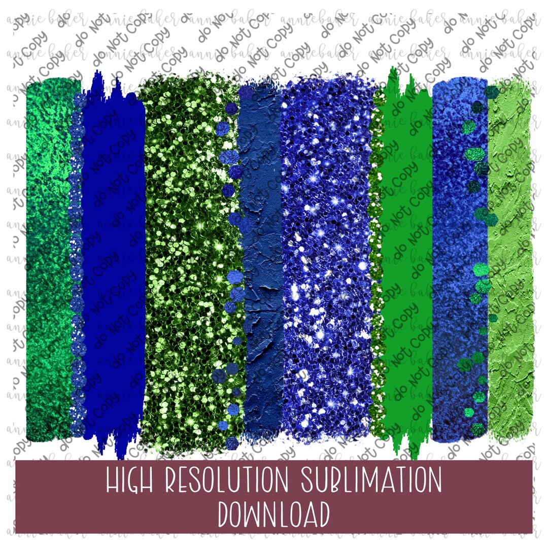 Blue Green Glitter Background Brushstroke PNG - Ready to Print ...