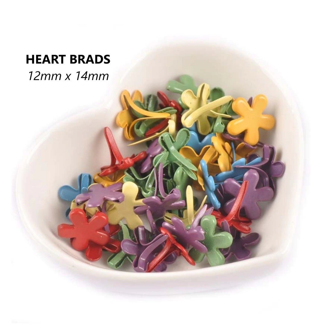 25 piezas 12x14 mm clavitos flor sujetadores de papel - Etsy España