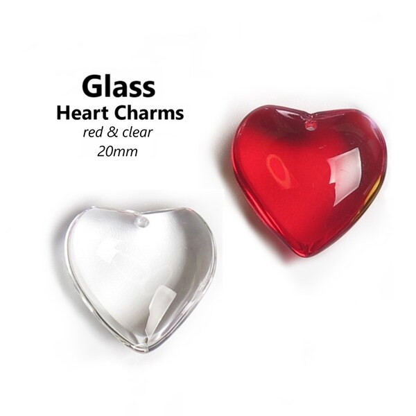 Red Glass Heart - Etsy