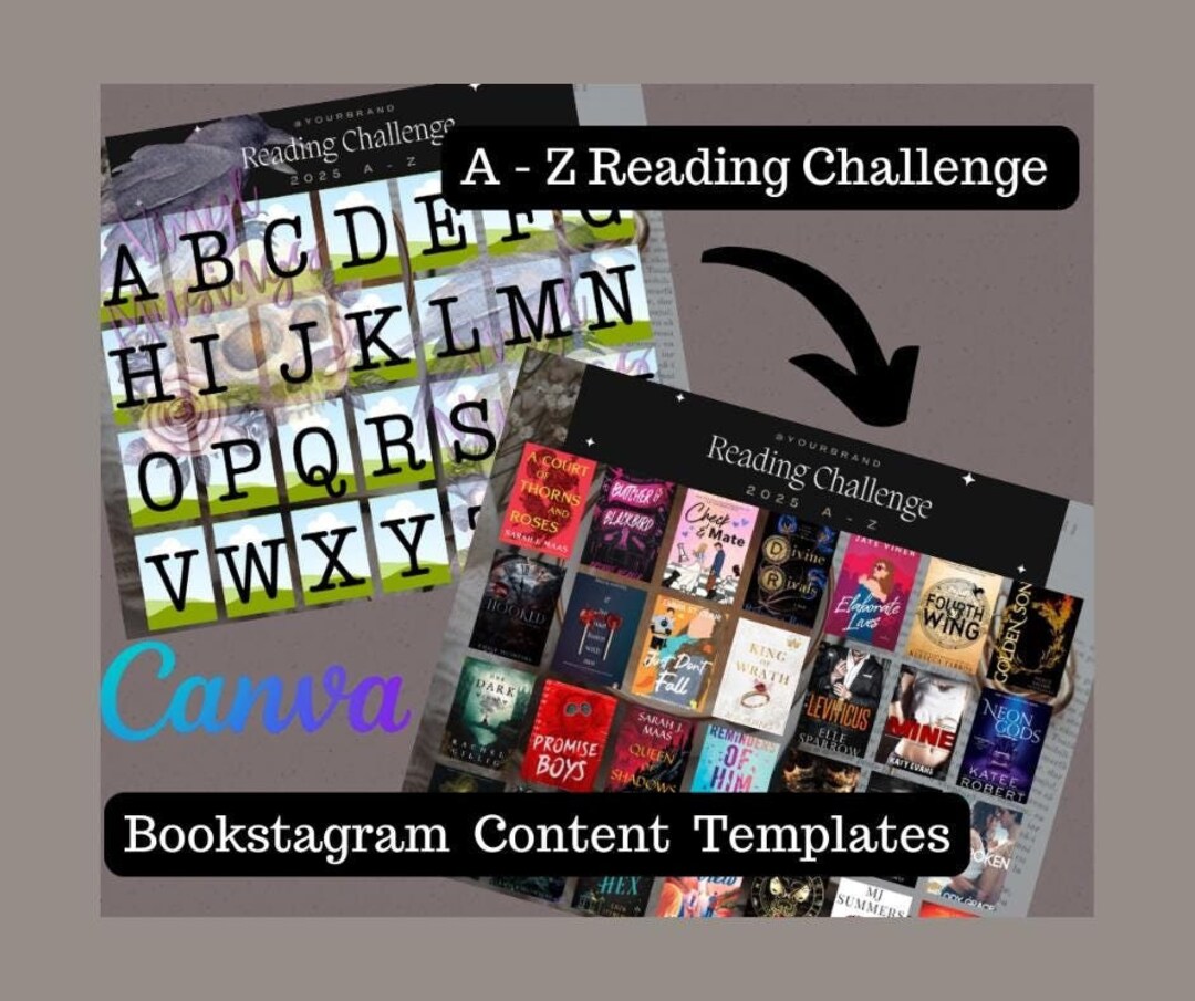 2025 ABC Reading Challenge A - Z Reading Alphabet Book Challenge - Etsy