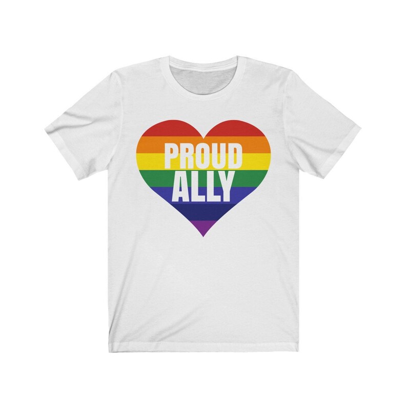Proud Ally LGBTQ Ally Tee Shirt Gay Pride LGBTQ Shirt Pride | Etsy