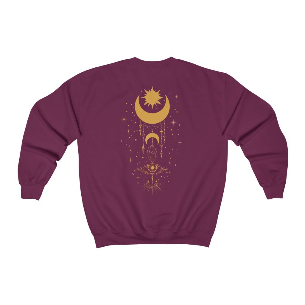 Evil Eye Sweatshirt Sun and Moon All Seeing Eye Spiritual Shirts Witchy ...