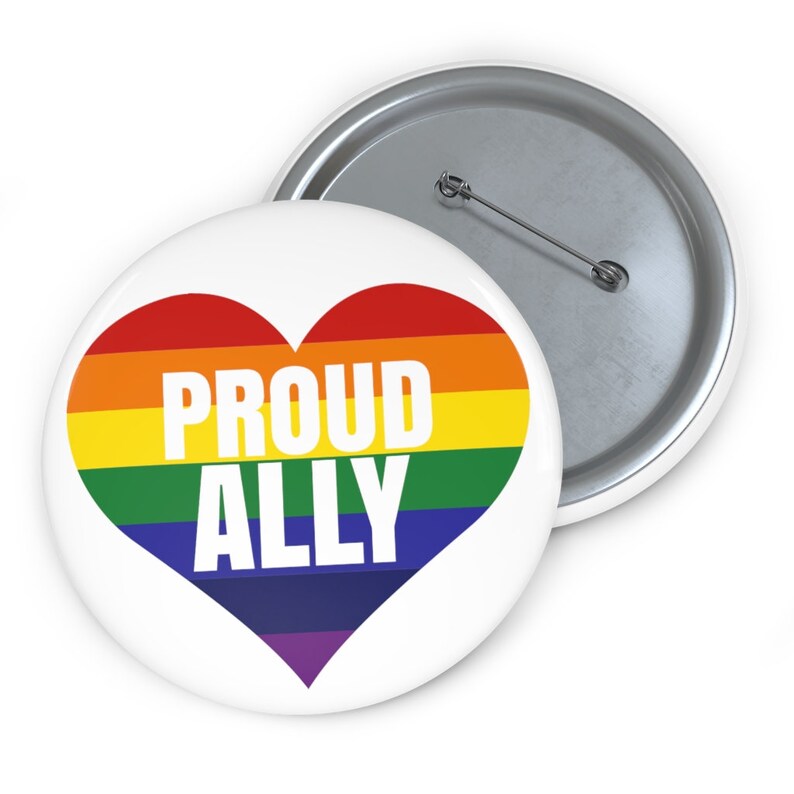 Proud Ally, LGBTQ+ Ally Pin Gay Pride LGBTQ Pin, Pride Pin, Trans Pin ...