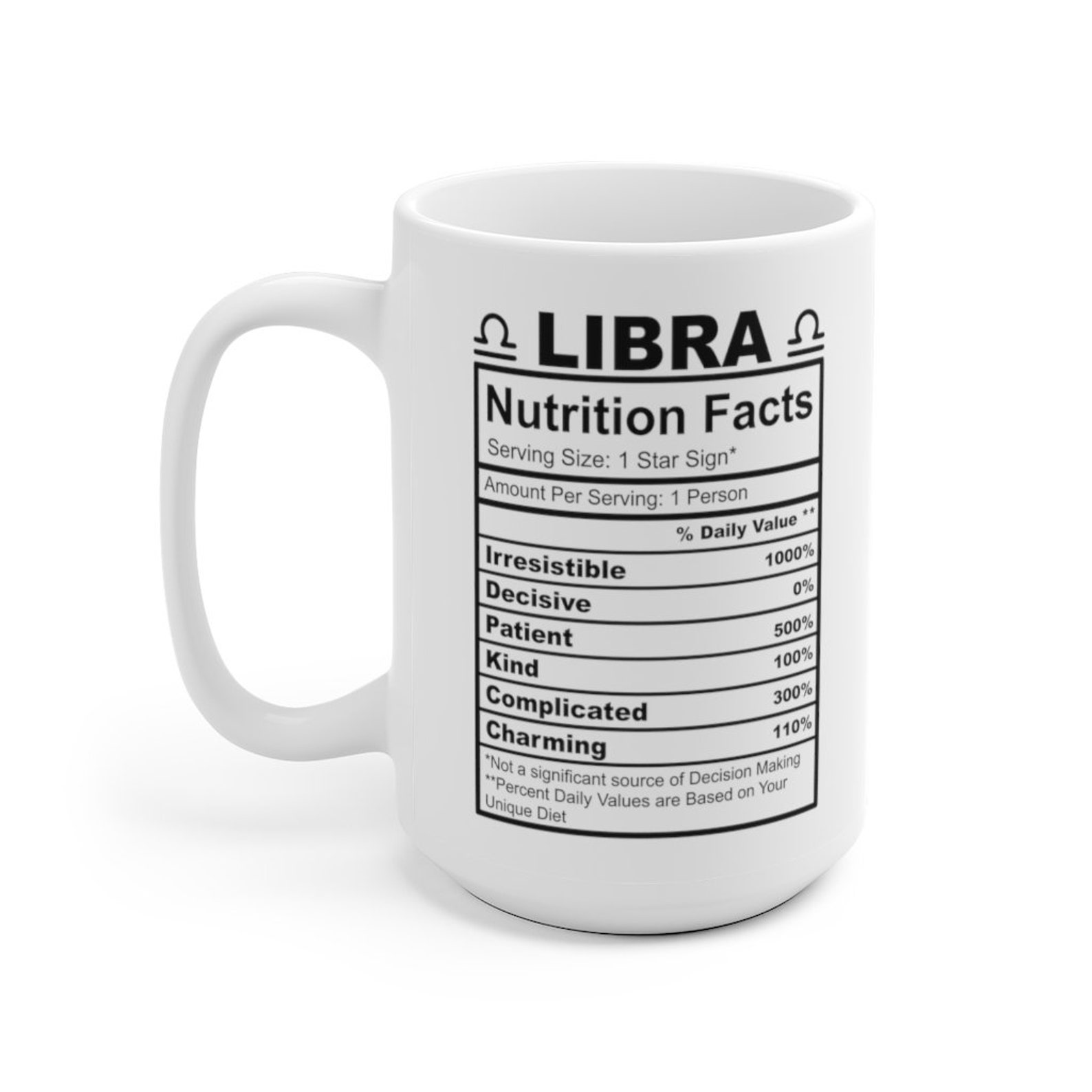 Libra Coffee Mug Funny Zodiac Mug Libra 1000% Irresistible | Etsy