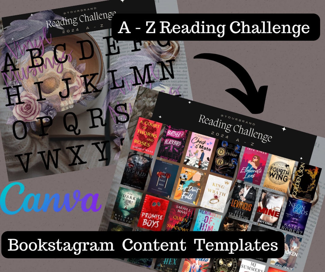 ABC Reading Challenge A Z Reading Alphabet Book Challenge - Etsy