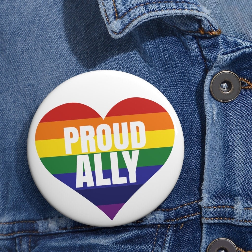 Proud Ally, LGBTQ+ Ally Pin Gay Pride LGBTQ Pin, Pride Pin, Trans Pin ...