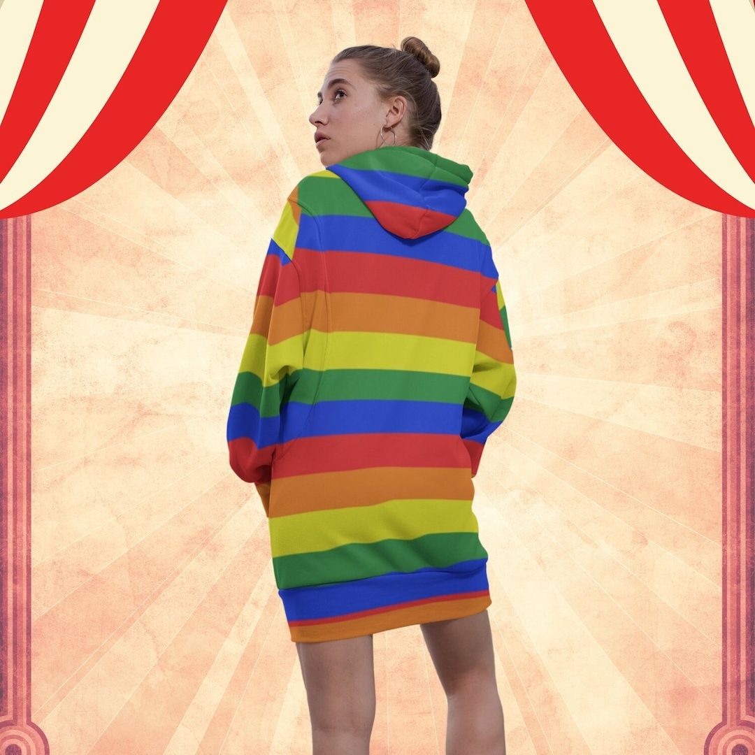 Clown Hoodie Dress Clowncore Clothing Kidcore Clothing Weirdcore Alt ...