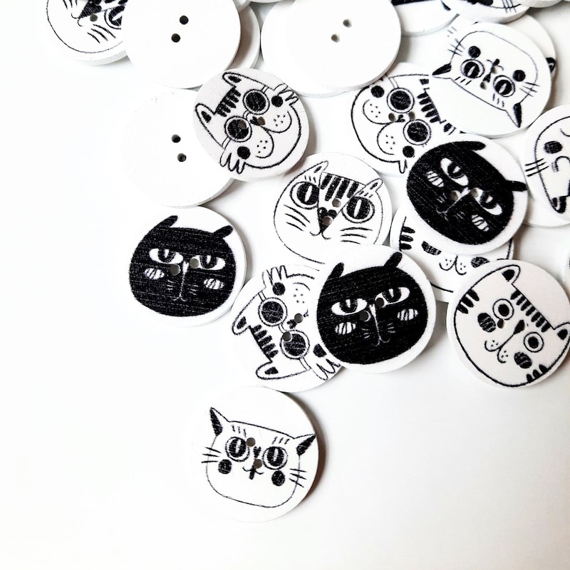 Cat Buttons - Etsy