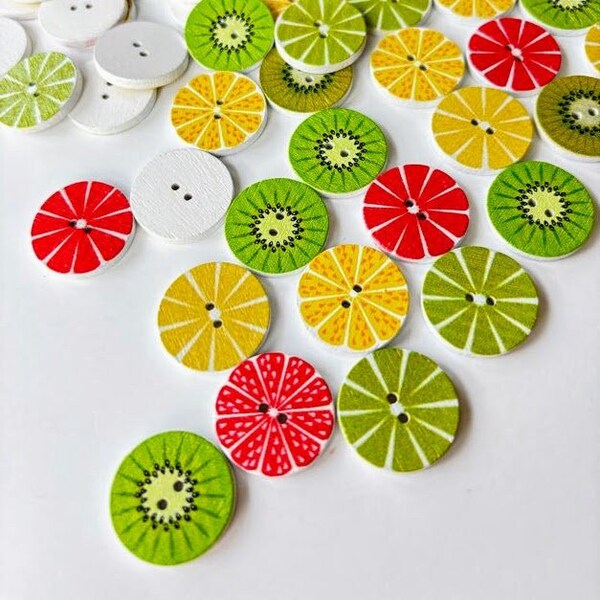 Fruit Buttons - Etsy