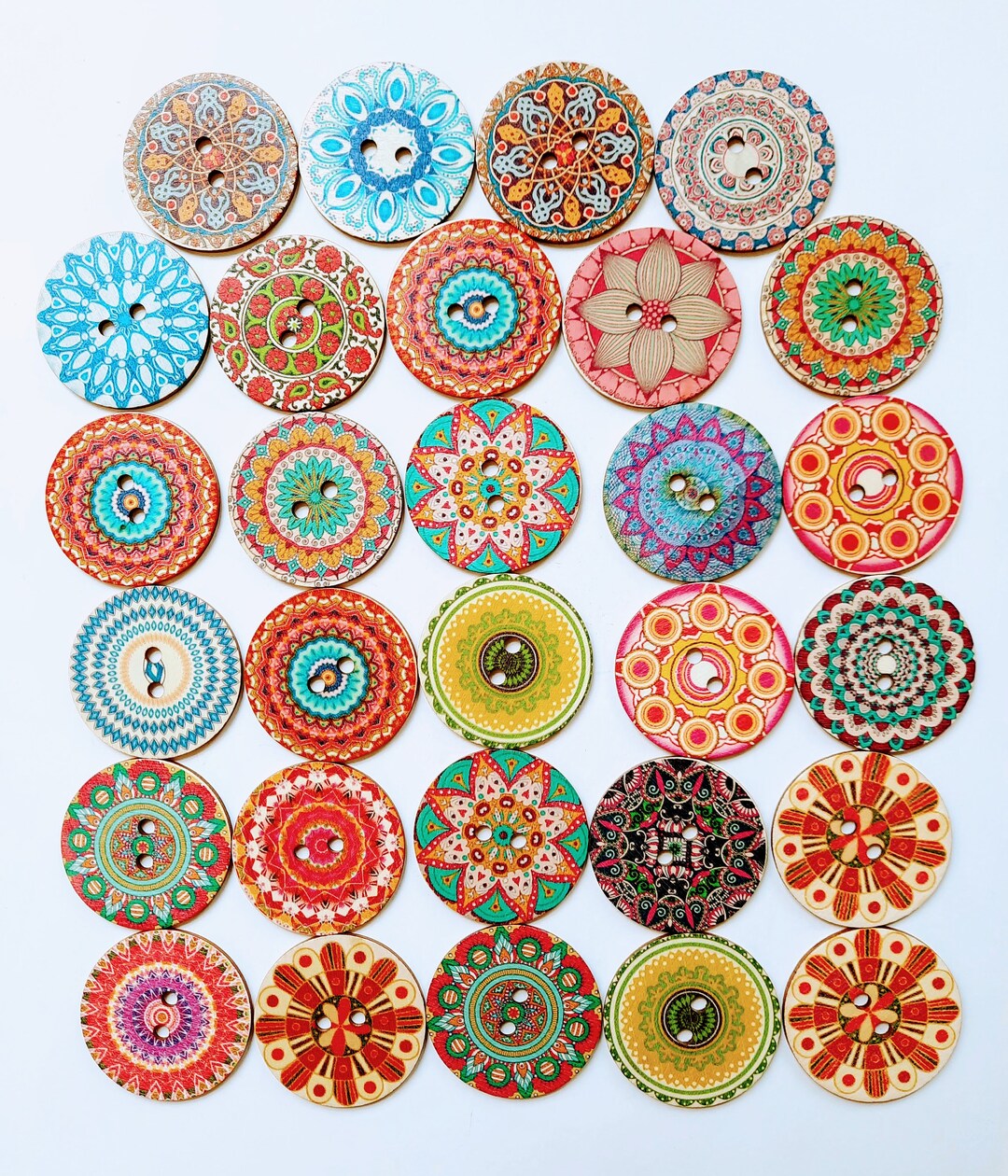 3-pk Huge 2" Disks - "misfit" Printed Off- Center Buttons, Decorative ...