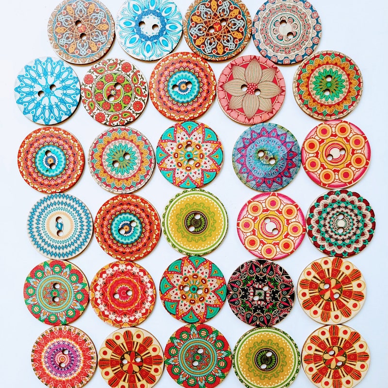 Large Floral Buttons - Etsy