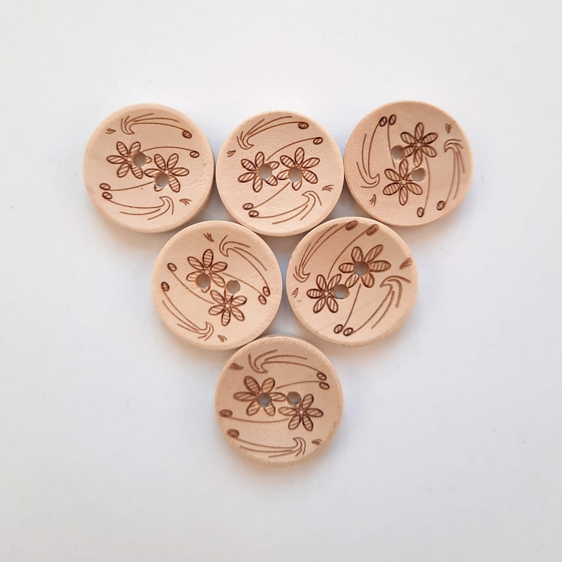 Natural Wood Buttons - Etsy