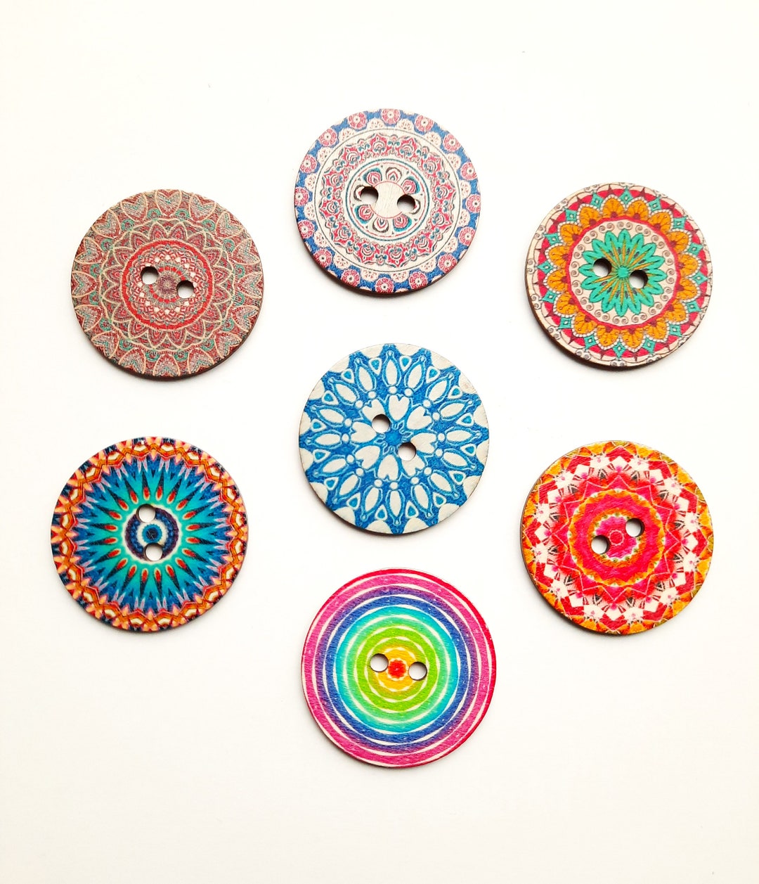 5-pack Huge! 50mm (2") Decorative Wood Buttons, Craft Buttons - Etsy