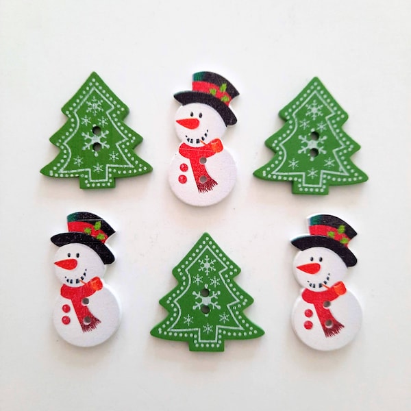 Christmas Buttons - Etsy