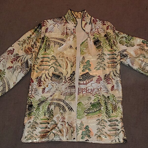 Vintage Silk Jacket - Etsy