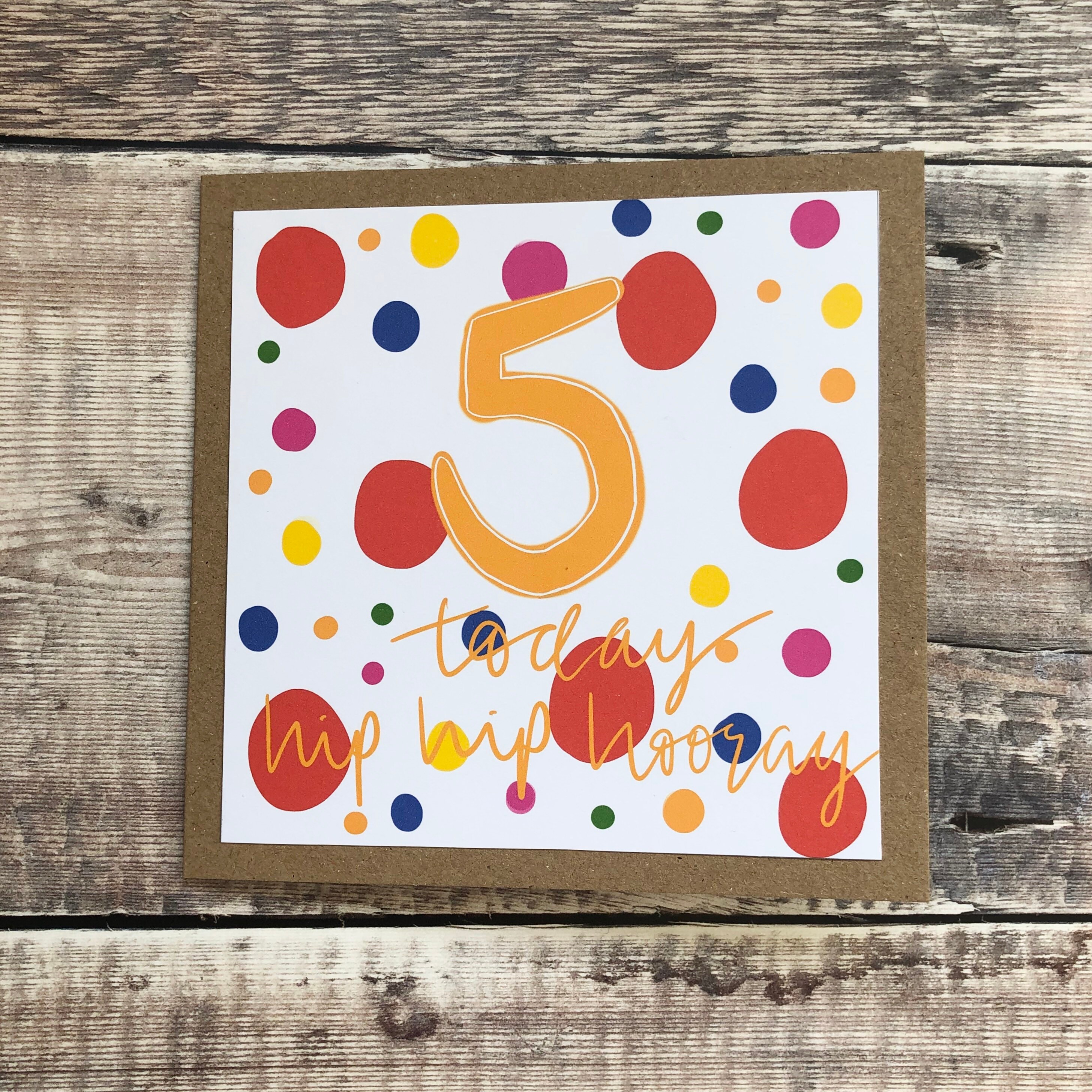 Colourful Polka Dot Personalised Birthday Card - Etsy