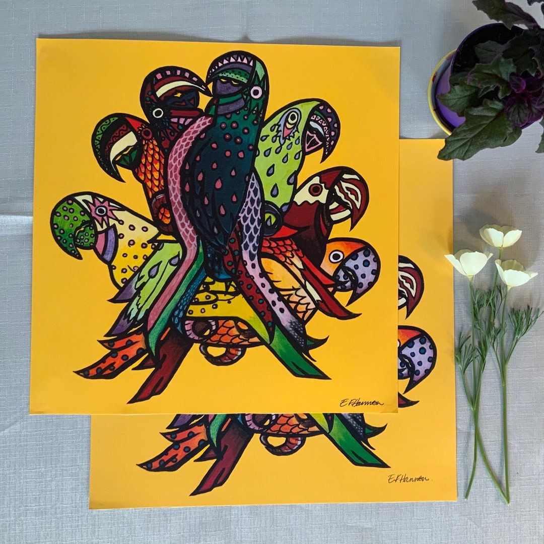 Parrot Print, Digital Download, Art Print - Etsy