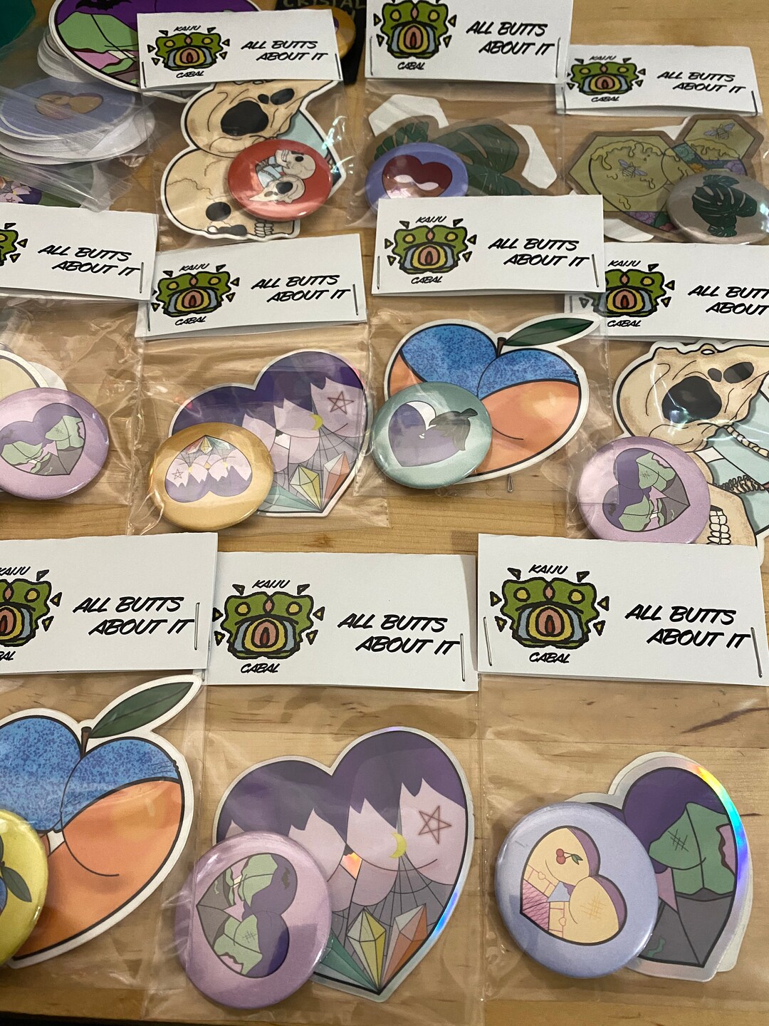 Booty Sticker & Pin Packs - Etsy