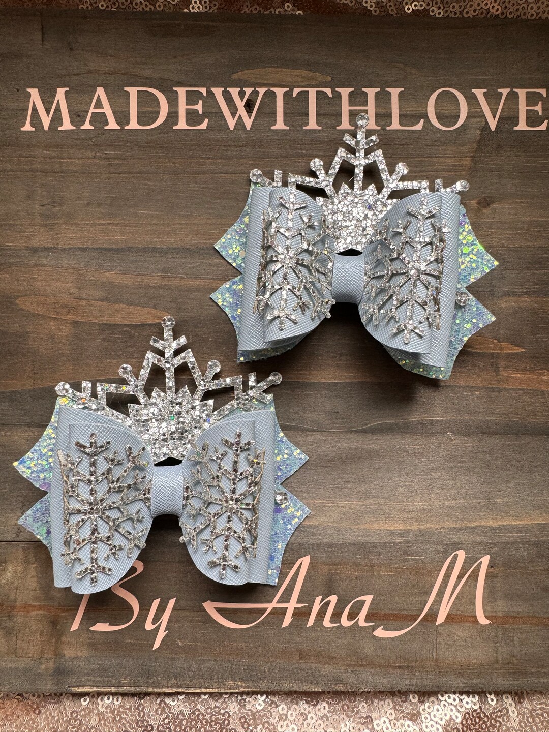 Ice Queen Hair Bow Pair,blue Frozen Set of Two Hair Bows,ice Queen ...