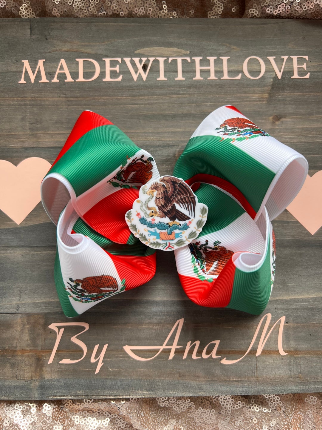 Mexico Hair Bow Mexican Flag Bow Mexico Cultural Hair Bow - Etsy