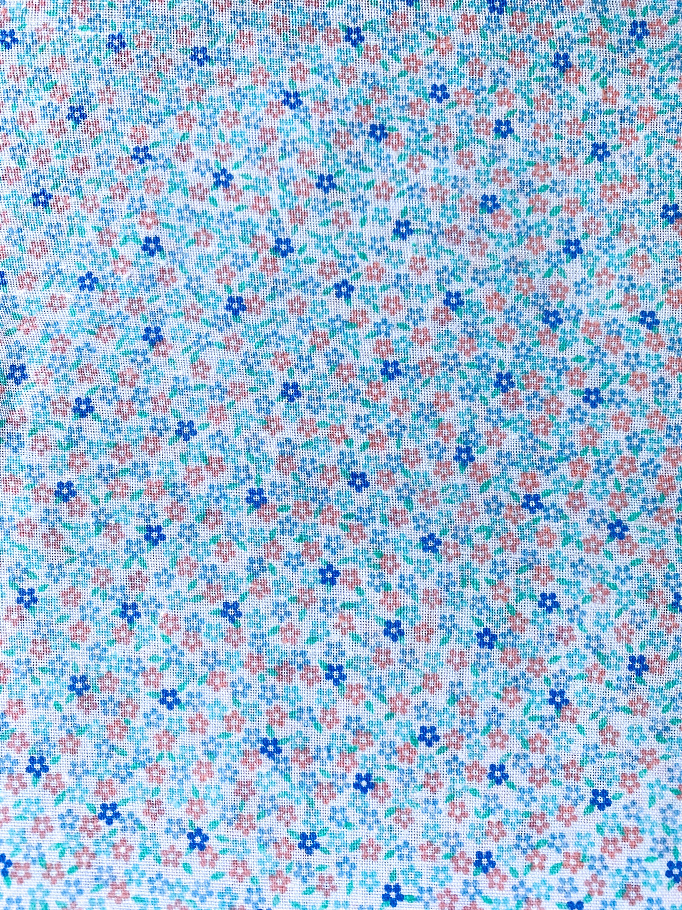 Blue Calico Fabric