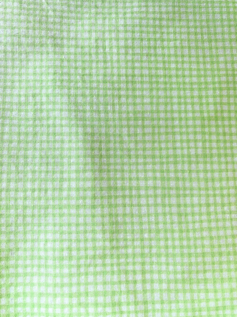 Lime Green Check Fabric, Green Cotton Fabric, Baby Steps Pat Yuille ...