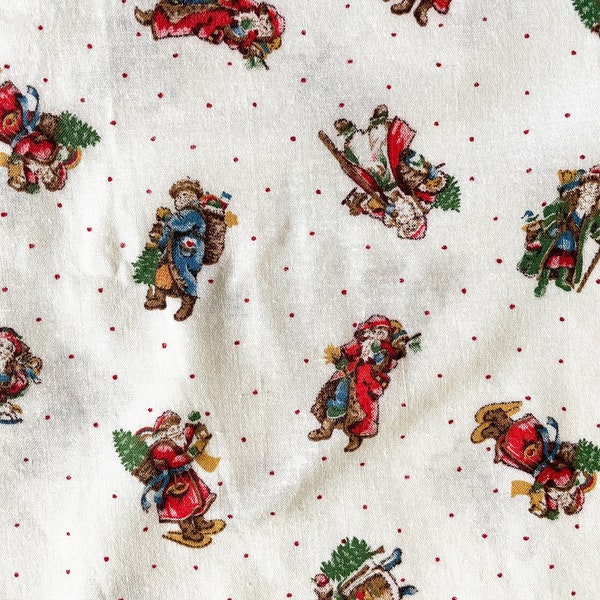 Vintage Santa Fabric - Etsy