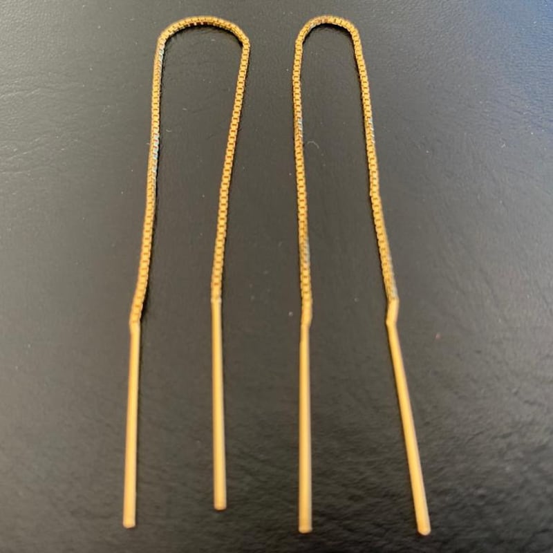 Threader Earrings Gold - Etsy