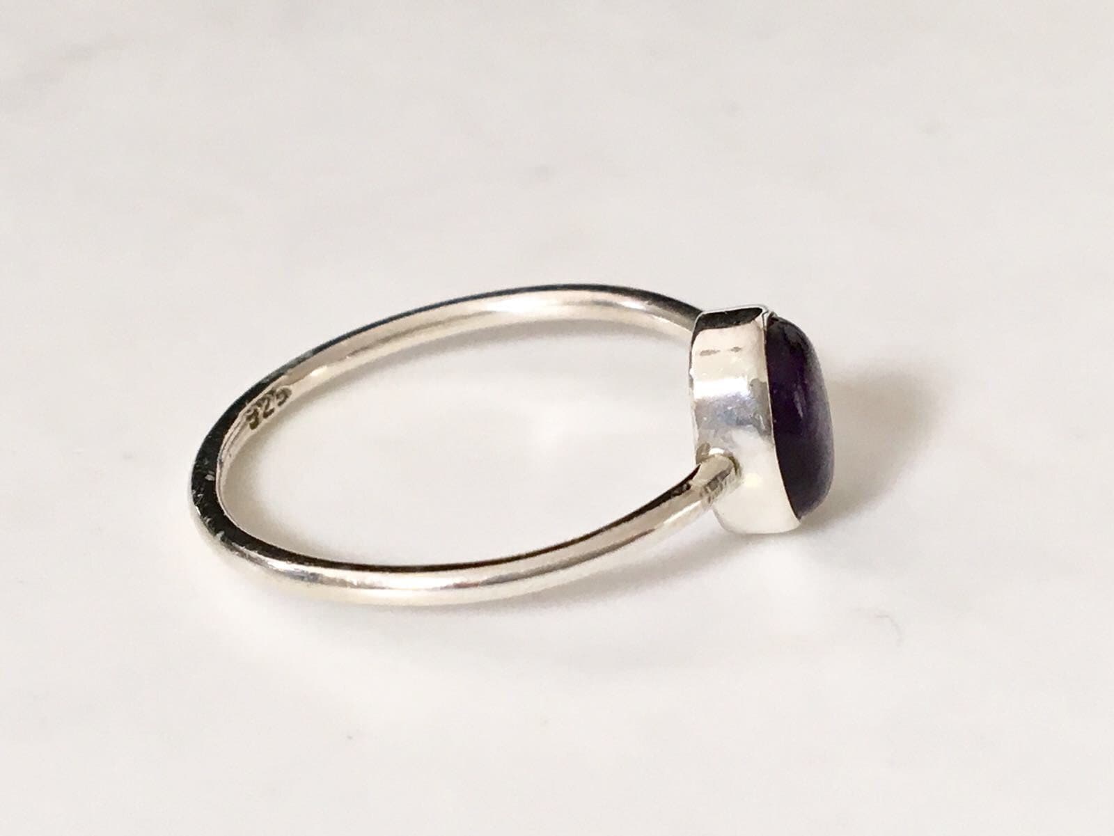 925 Sterling Silver Purple Amethyst Ring Stack Stackable - Etsy Australia