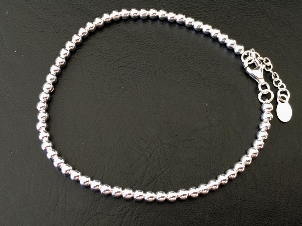 925 Sterling Silver Balls Bracelet Girls Child Women, Ball Beads ...