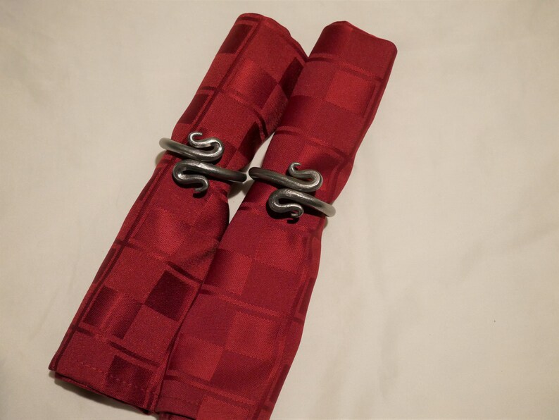 Napkin Rings Single Loop Hand Made Hand Forged Sets of 4 | Etsy