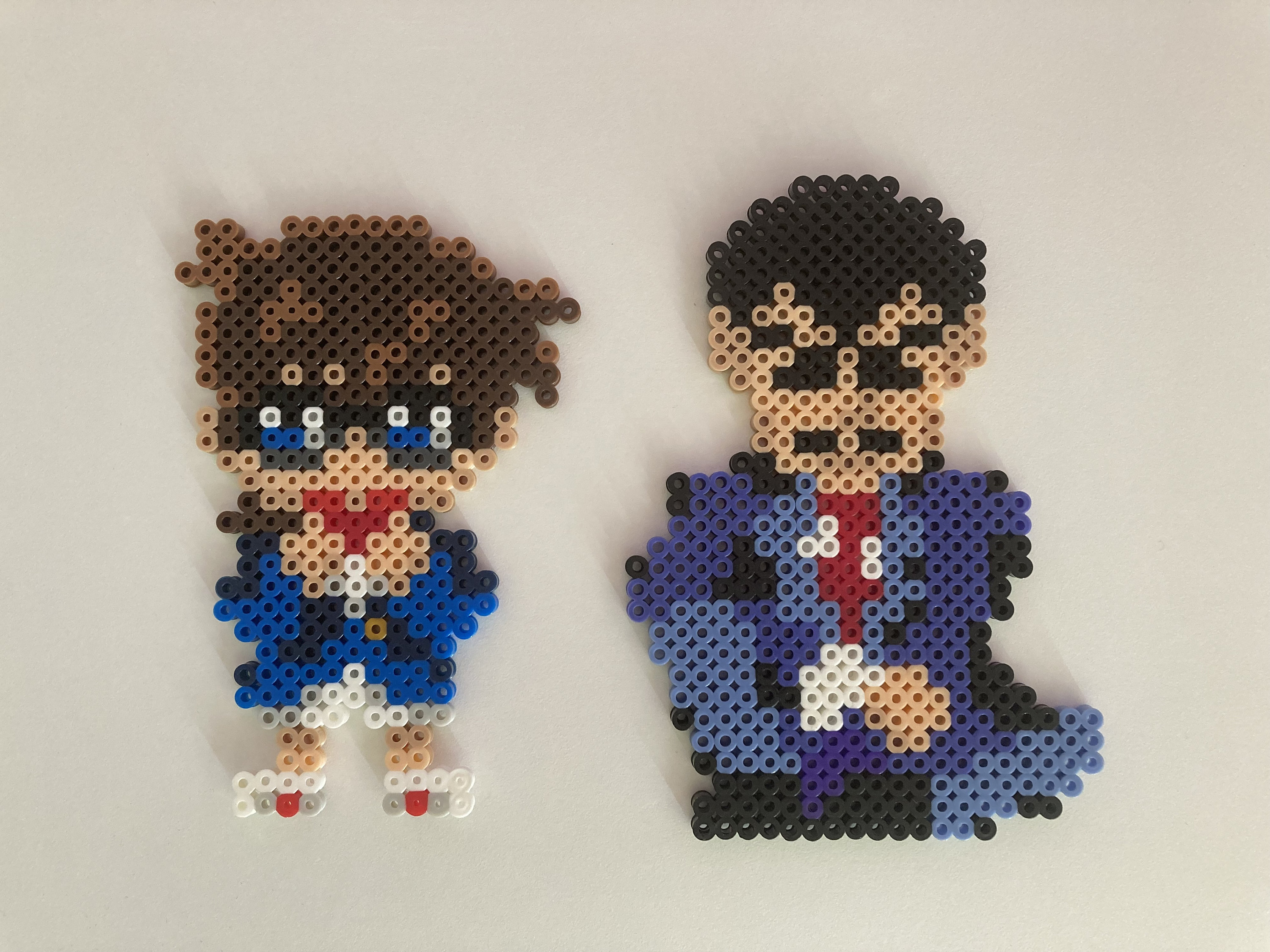 Conan Edogawa/mori Kogoro (detective Conan) Perler / Pixel Bead Art - Etsy