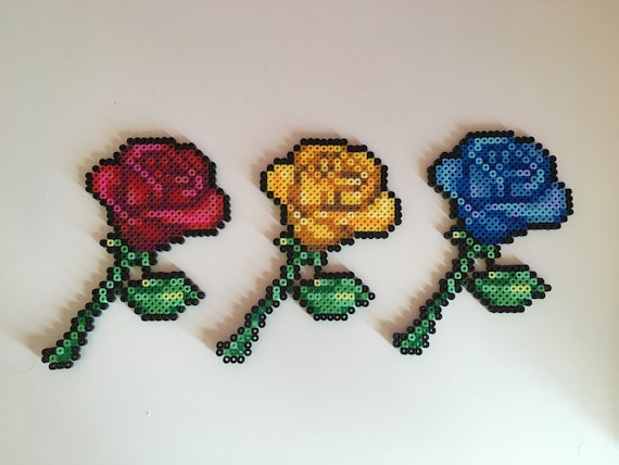 Maplestory Rose Perler / Pixel Bead Art | Etsy