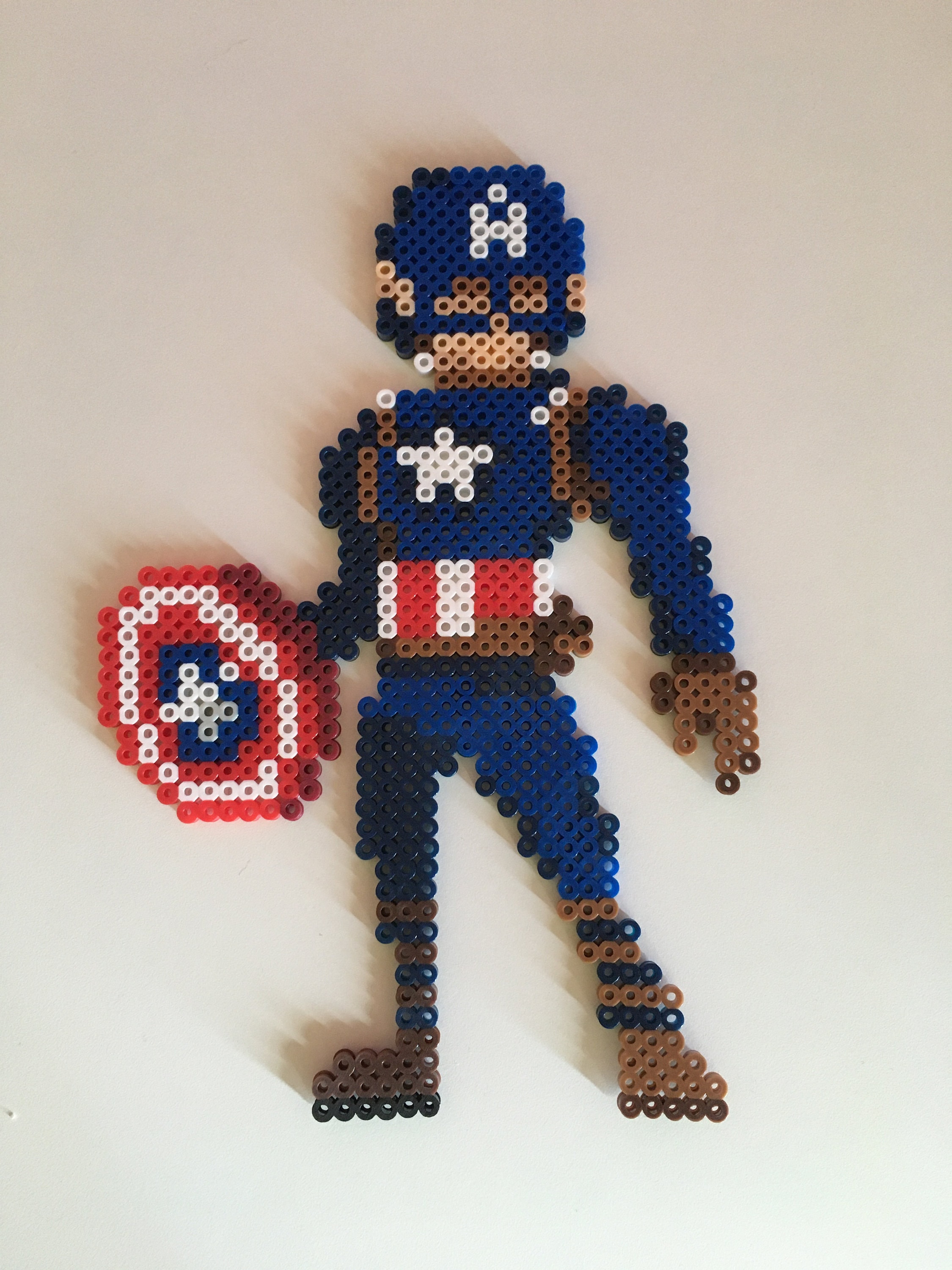 Captain America Perler Beads