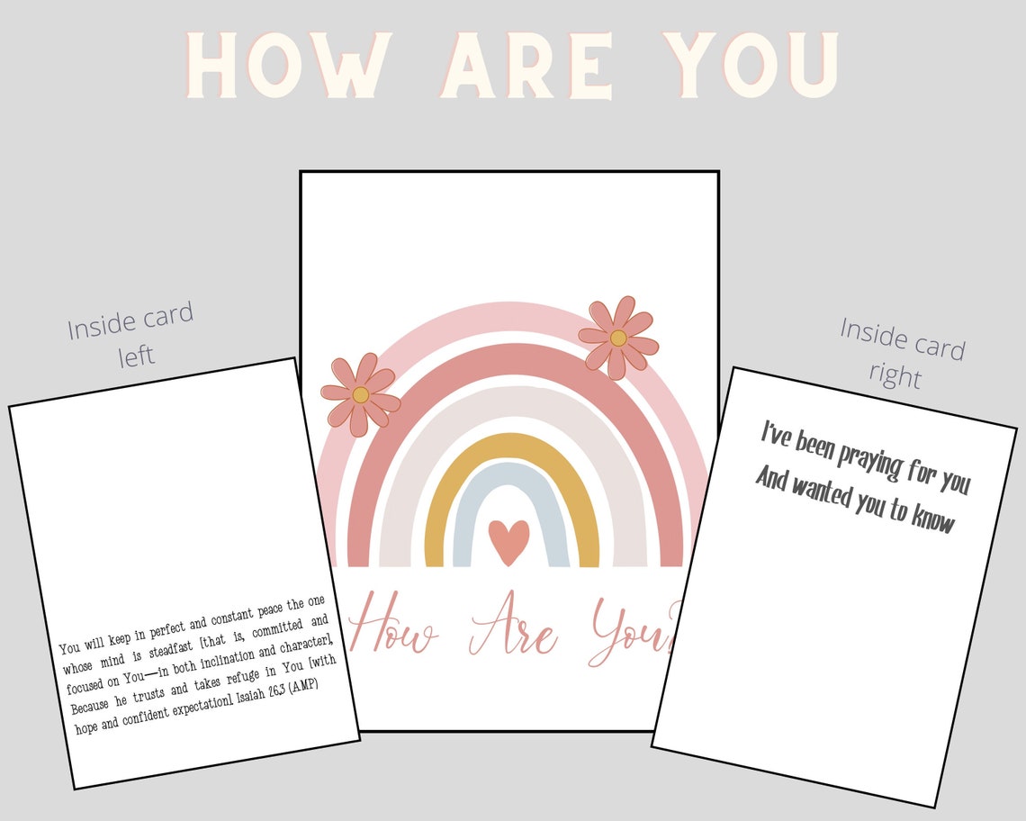 How Are You Printable Greeting Card DIY Greeting Card - Etsy