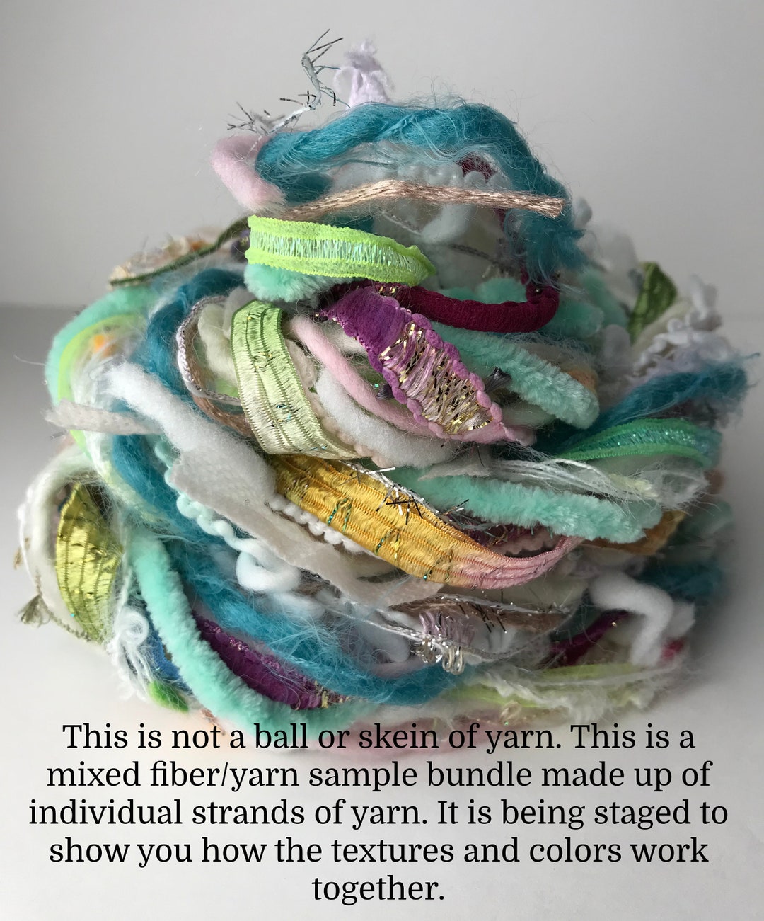 Fairytale Mixed Fiber/yarn Sample Bundle 30-yards (2x15) for Fairy ...