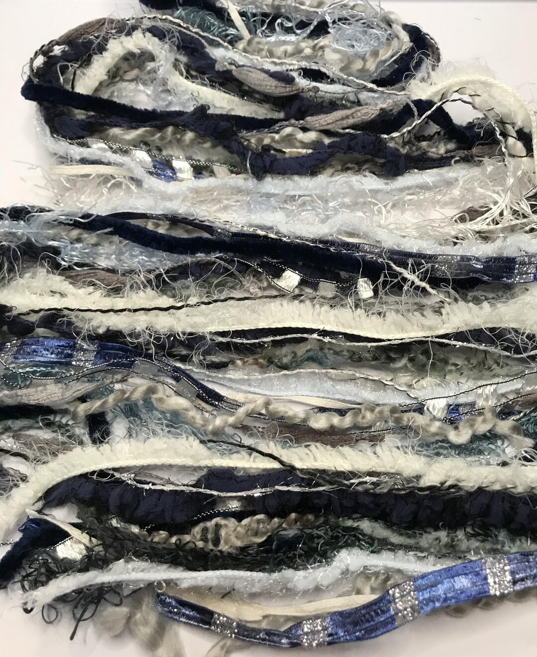 Blue Moon Novelty Mixed Fiber/yarn Sample Bundle 28-yds for Scrapbooks ...