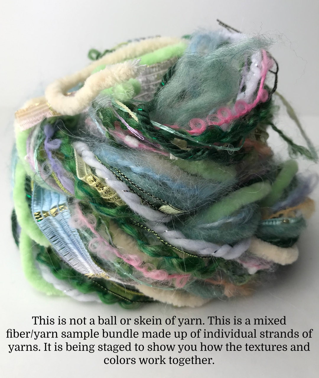 Spring Has Sprung Mixed Fiber/yarn Sample Bundle 24-yards for Easter ...