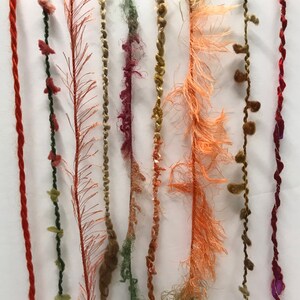 Fall Foliage Mixed Fiber/yarn Sample Bundle 18-yds for Journals, Gift ...