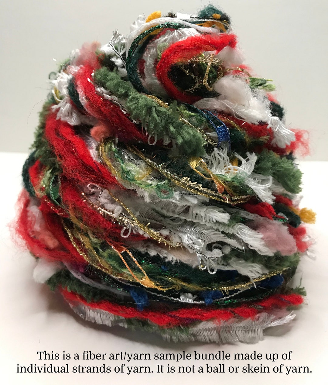 Holly Jolly Christmas Mixed Fiber/yarn Sample Bundle 20-yards for ...